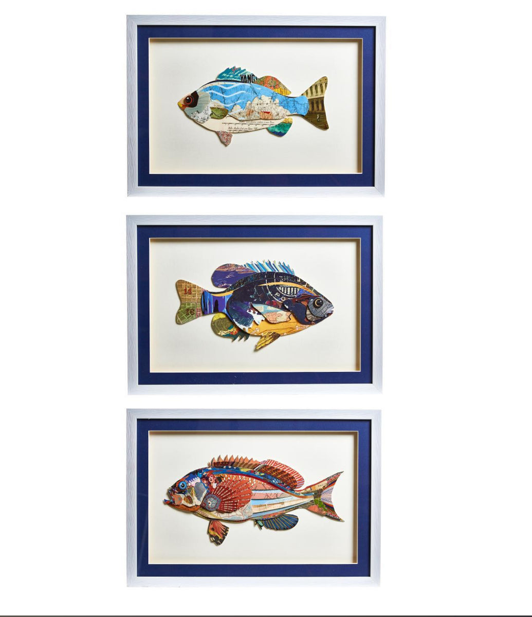 Paper Fish Wall Art _ 3 – Lakeshore Trends
