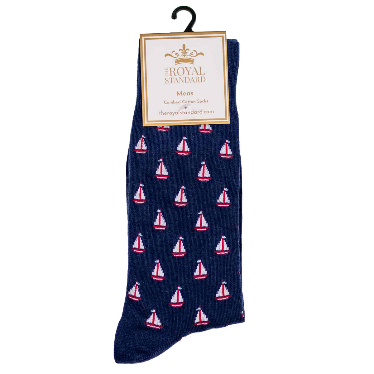 Men's Sailboat Socks Navy/White/Red One Size – Lakeshore Trends